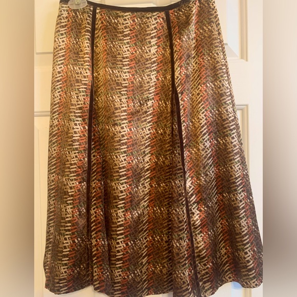 Kate Hill | Skirts | Kate Hill Aline Skirt In Brown And Red | Poshmark